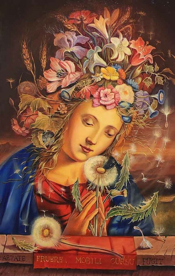 Renaissance Surrealism Painting: Еnjoy life it is so fleeting by Alex Levin