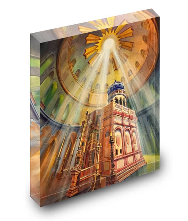 Acrylic Block Sculpture - Radiance of the Holy Sepulchre by Alex Levin