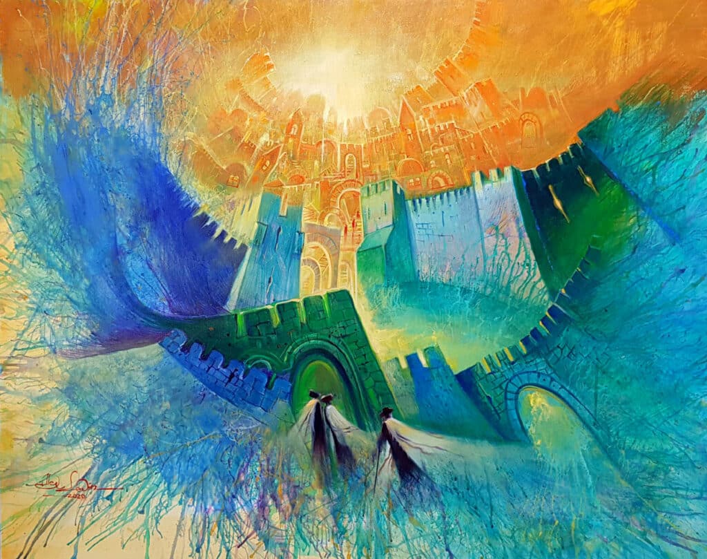 Brushstrokes of Tradition: Vibrant Jewish Art on Canvas