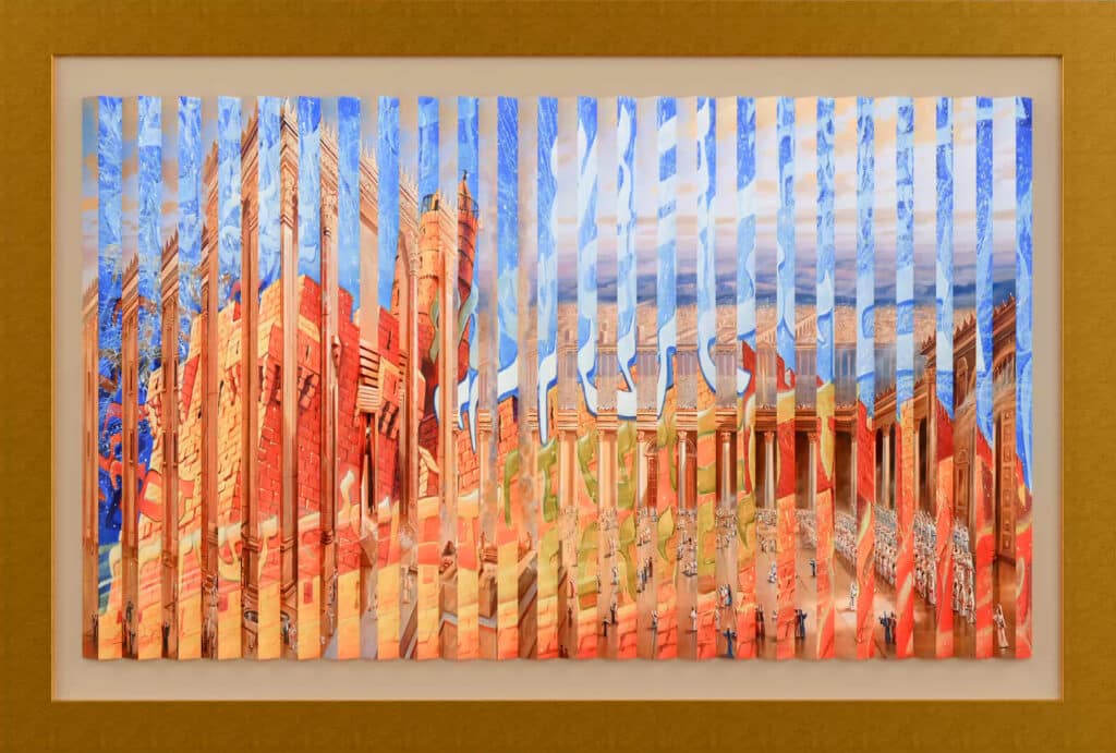 3D Lenticular Art - Flowing Legacy of Second Jerusalem Temple and David's Tower in Motion by ...