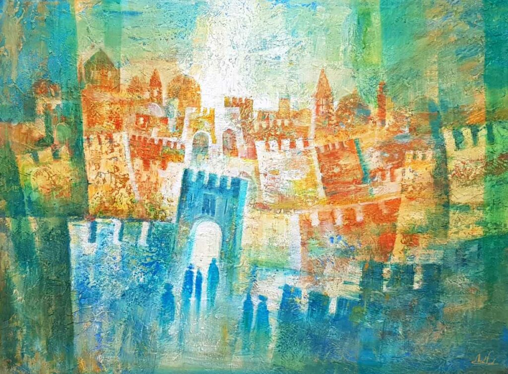 Original Oil Painting: One City of Three Faiths - Jerusalem a sacred ...