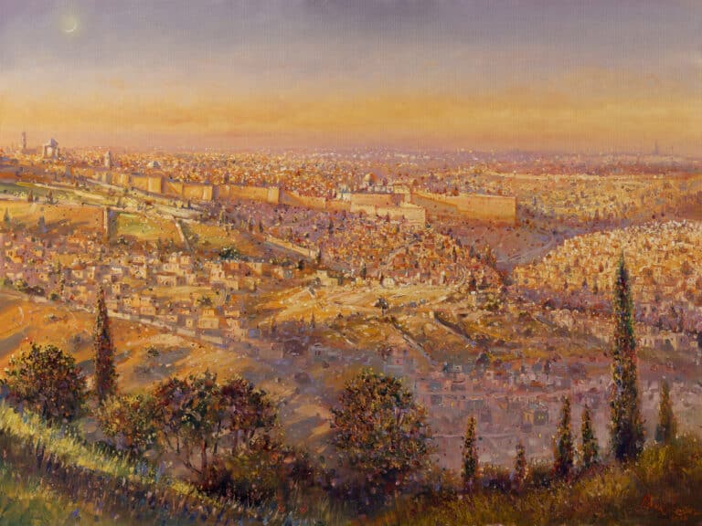 Jerusalem Painting: On the road to Jerusalem - Alex Levin