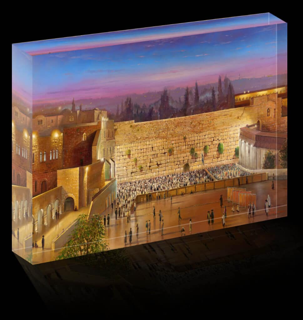 Acrylic Block Sculpture - Friday night at the Kotel in Jerusalem by ...
