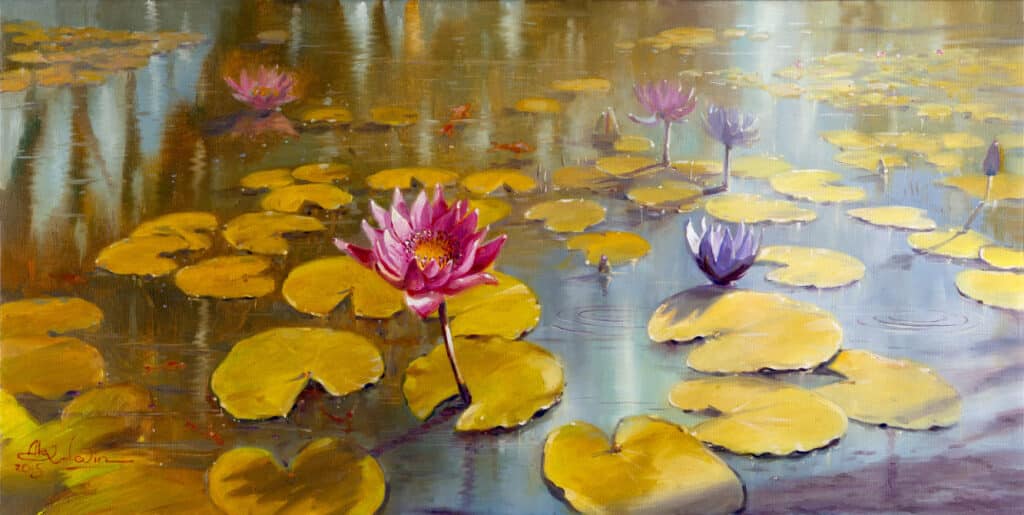 Nature Painting: Lilies by Alex Levin