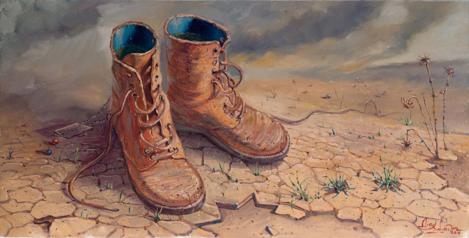 Newspaper Painting | Modern Israeli Art | Jerusalem Painting