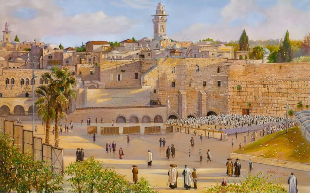 Jerusalem Painting with Migdal David