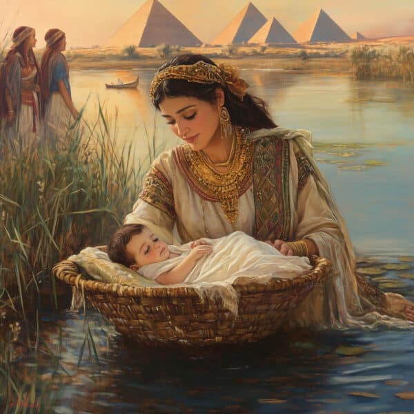 Jewish Painting: Exodus Crossing: Moses and the Red Sea