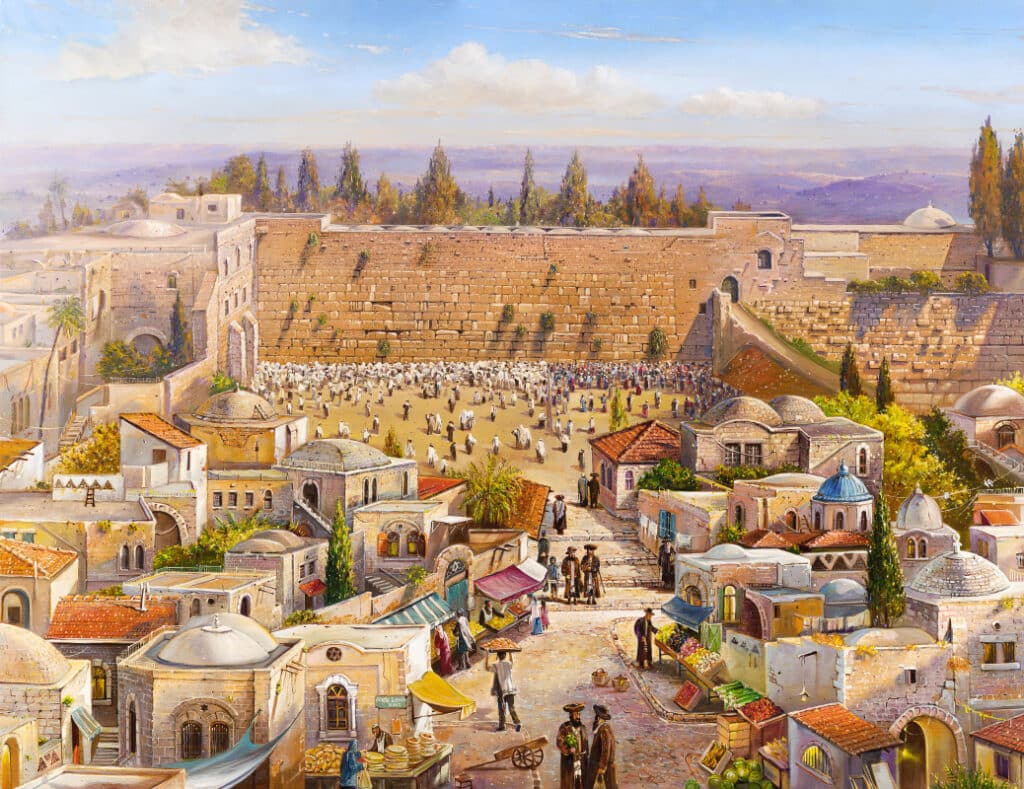 Jerusalem Painting: Synagogue Hurva at Night in Jerusalem - Alex Levin