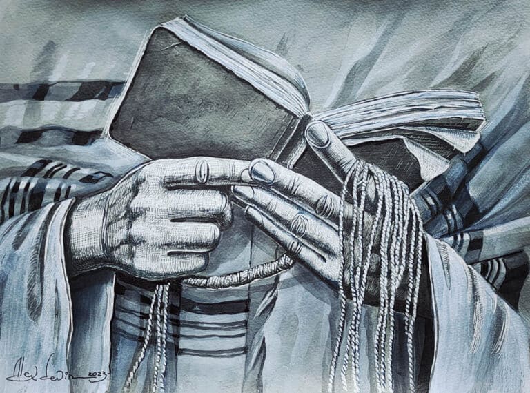Jewish Painting: Prayer for Brave Defenders of Israel by Alex Levin