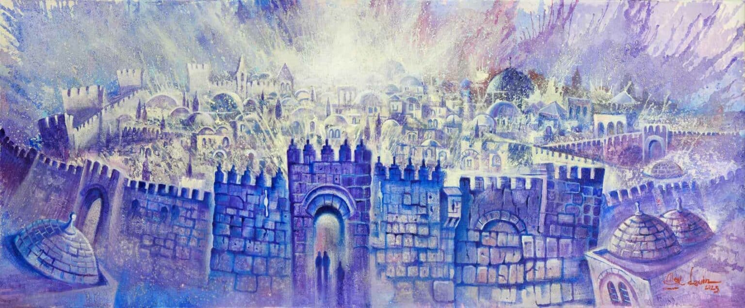 Original Oil Painting: Emerge of a new day in Jerusalem - Alex Levin