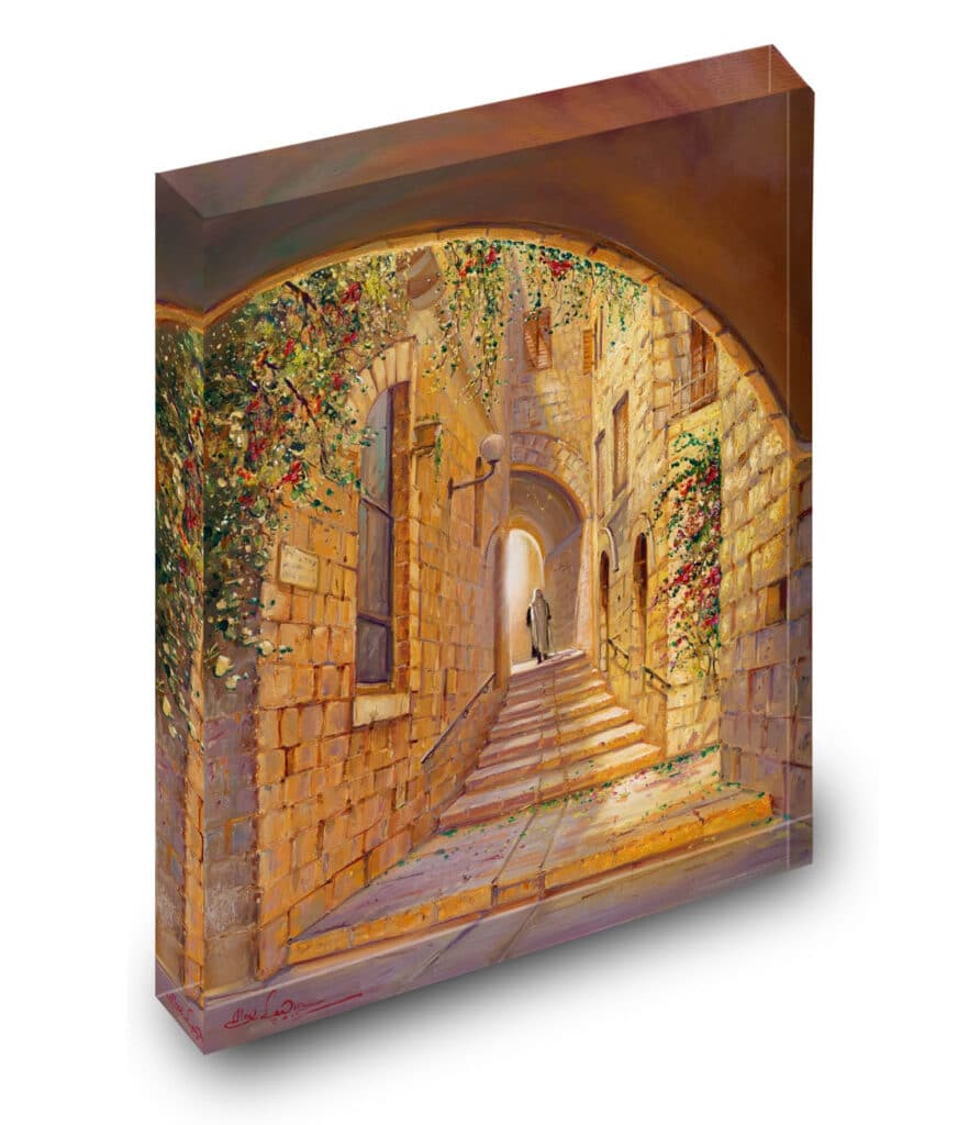 Acrylic Block Sculpture - Sunrise behind the Kotel in Jerusalem by Alex ...