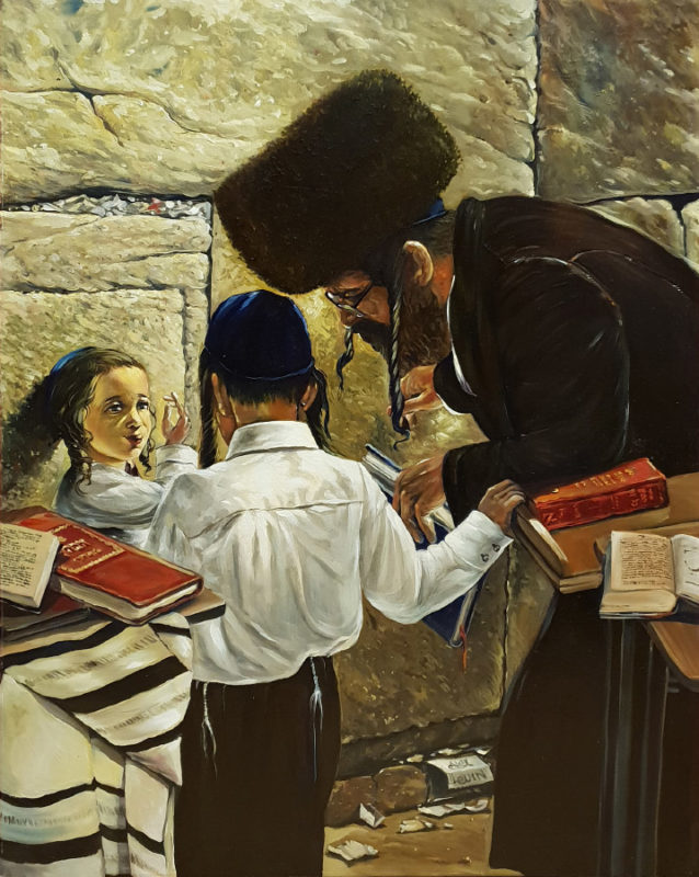 Original Paintings - Jewish Life and Judaica - Alex Levin