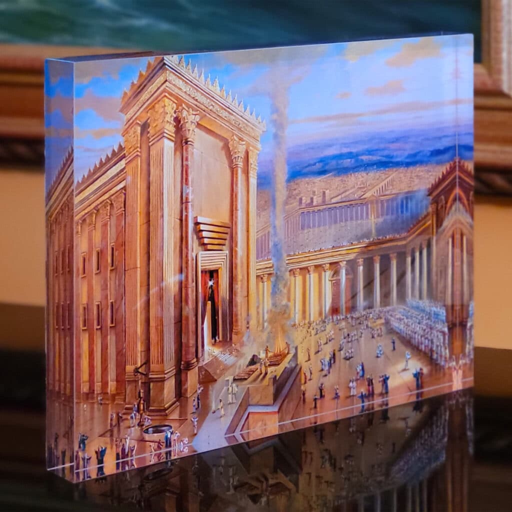 Acrylic Block Sculpture - Sunrise behind the Kotel in Jerusalem by Alex ...
