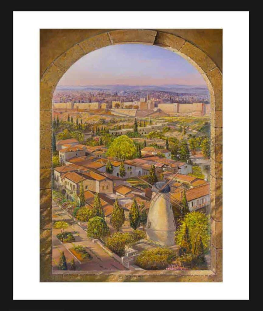 The beauty of Jerusalem, Fine Art on paper 22"x30" by Alex Levin