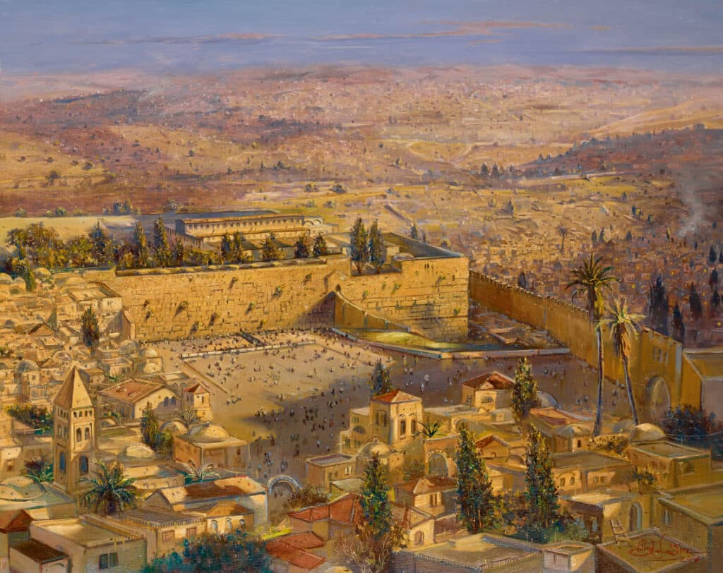 Original Oil Paintings - Jerusalem and Judaica - Alex Levin